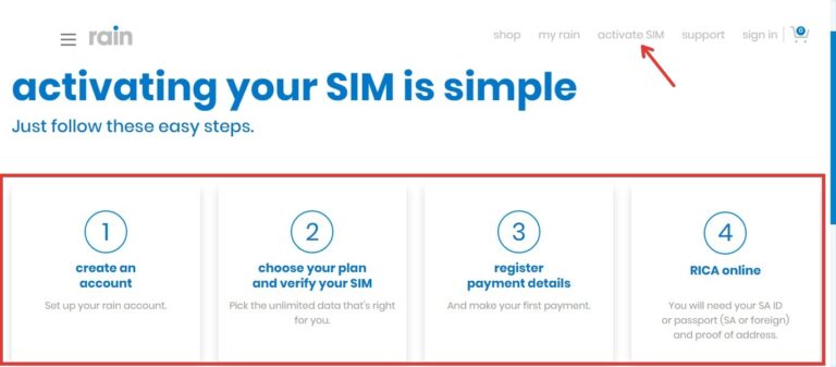 How to Activate Rain SIM Card - SA Broadband